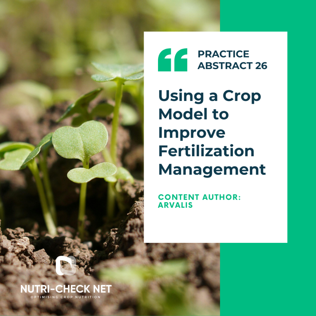 Using a Crop Model to Improve Fertilization Management - Nutri-Check ...
